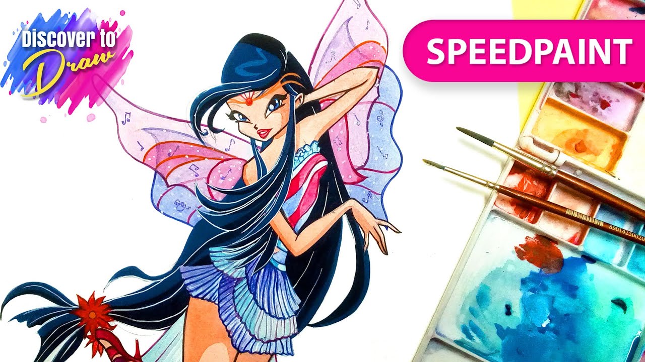 #Winxclubdrawing how to draw #Musa #Harmonix Speedpainting - YouTube