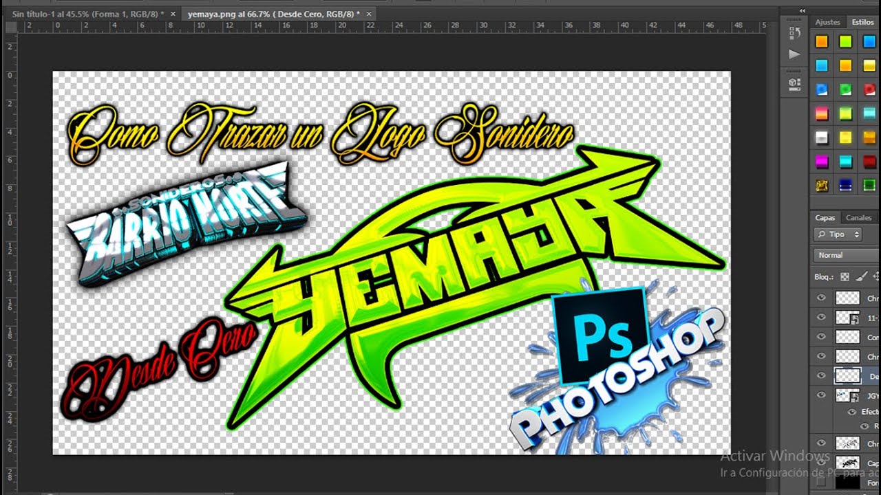 COMO HACER LOGO SONIDERO EN PHOTOSHOP DESDE CERO (2024) - YouTube