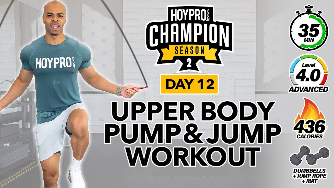 35 Minute Upper Body Pump Jump Workout - CHAMPION S2 #12 - YouTube