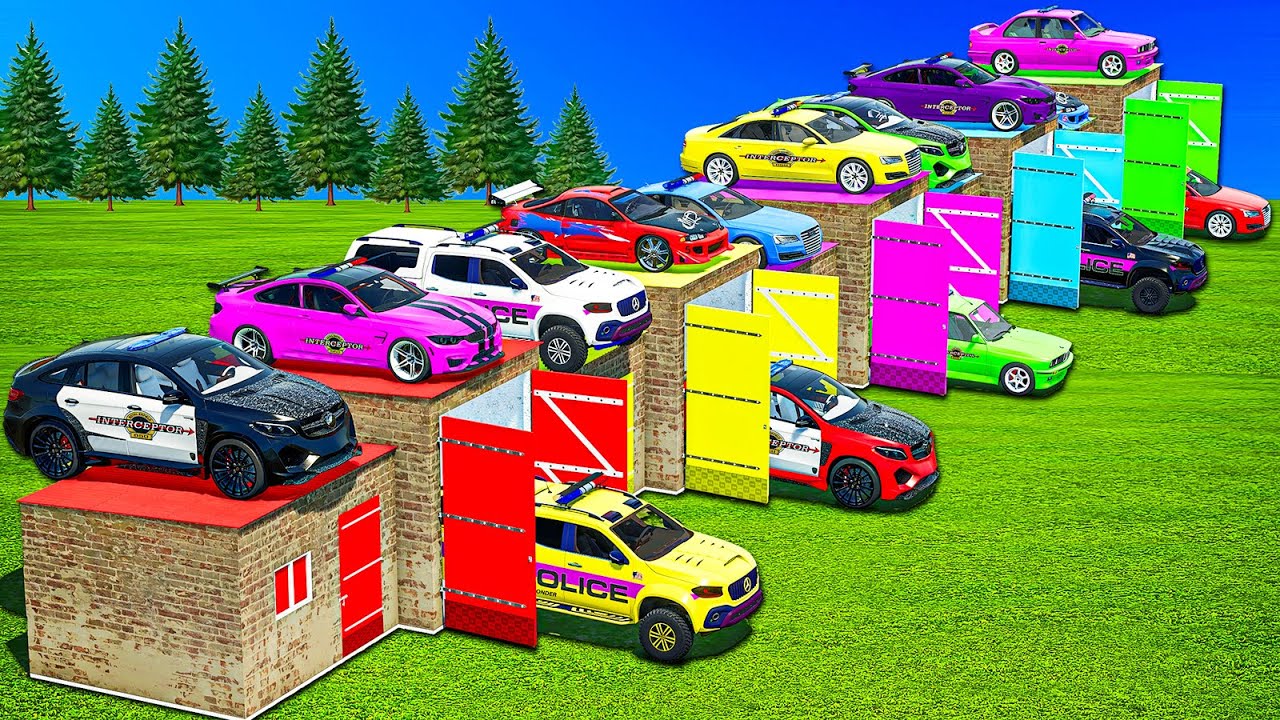 MASSIVE TRANSPORT FS 25 COPS GLE, INTERCEPTOR, POLICE CARS & BATTLE ...