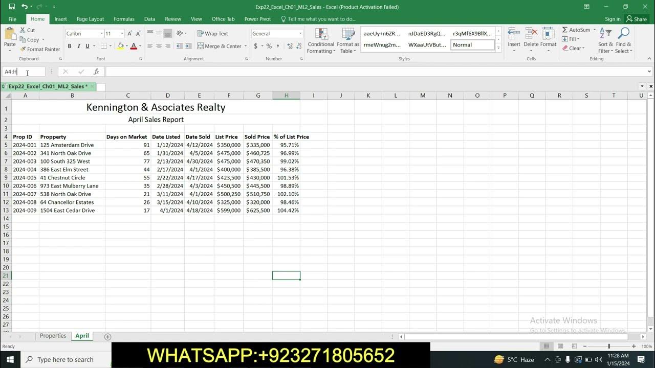 Exp22_Excel_Ch01_ML2_Sales/Excel_Chapter 01_Mid Level 2_Sales/ML2 Sales - YouTube