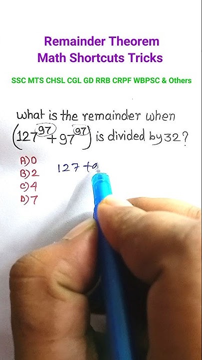 Remainder Theorem| Division Math Tricks| Divisibility SSC MTS CGL CHSL CRPF Number System| # ...