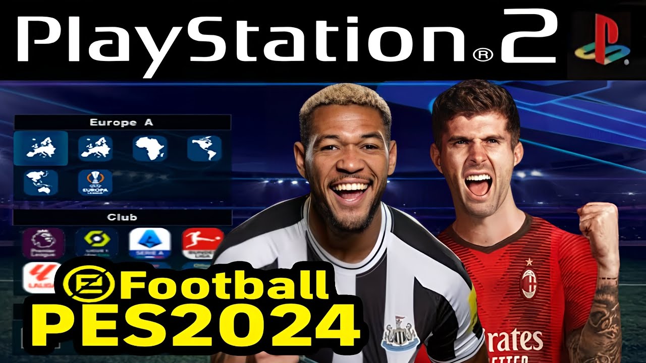 PES 2024 PS2 ISO EFOOTBALL ATUALIZADO PLAYSTATION 2 EUROPEU - YouTube