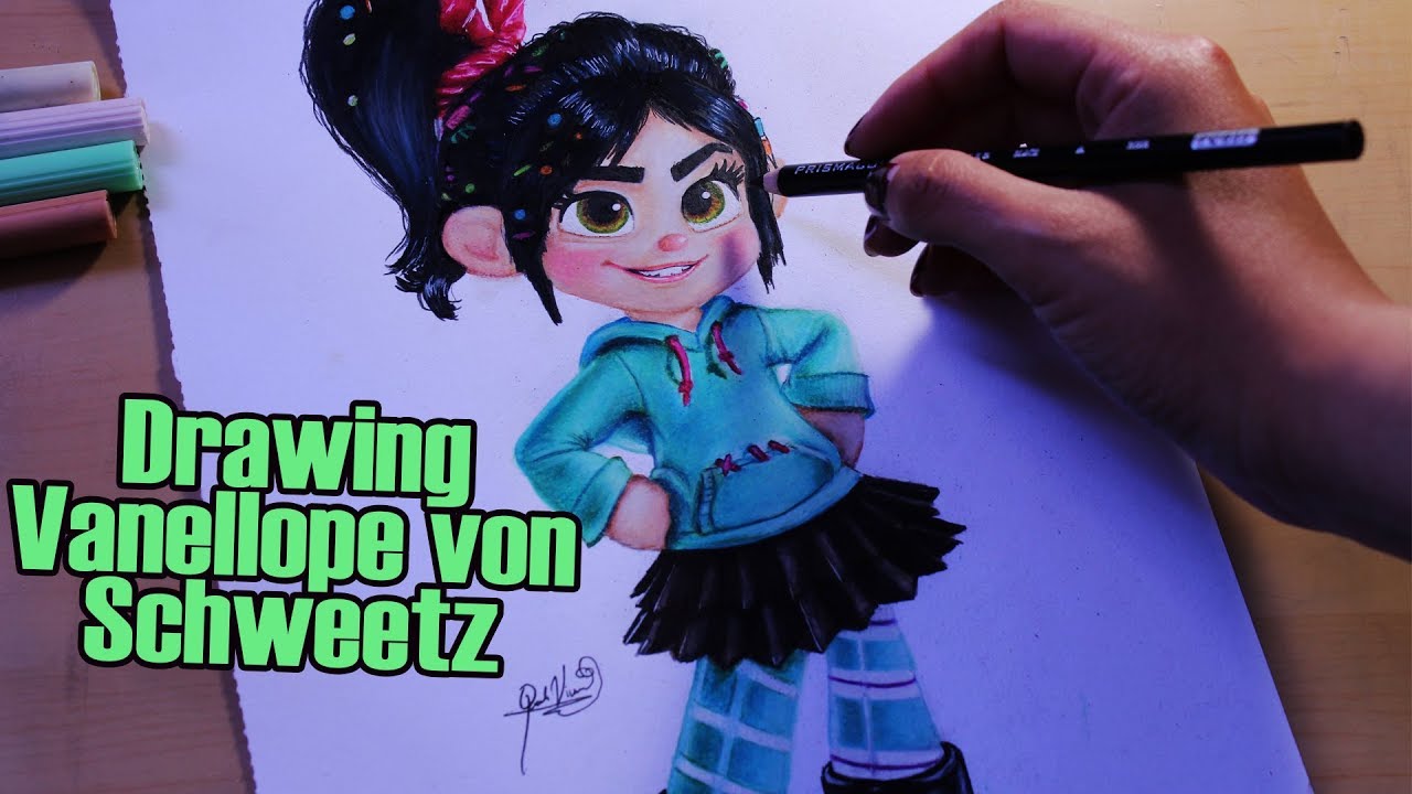 DRAWING Vanellope (WRECK- IT RALPH) - Dibujando a Vanellope - YouTube