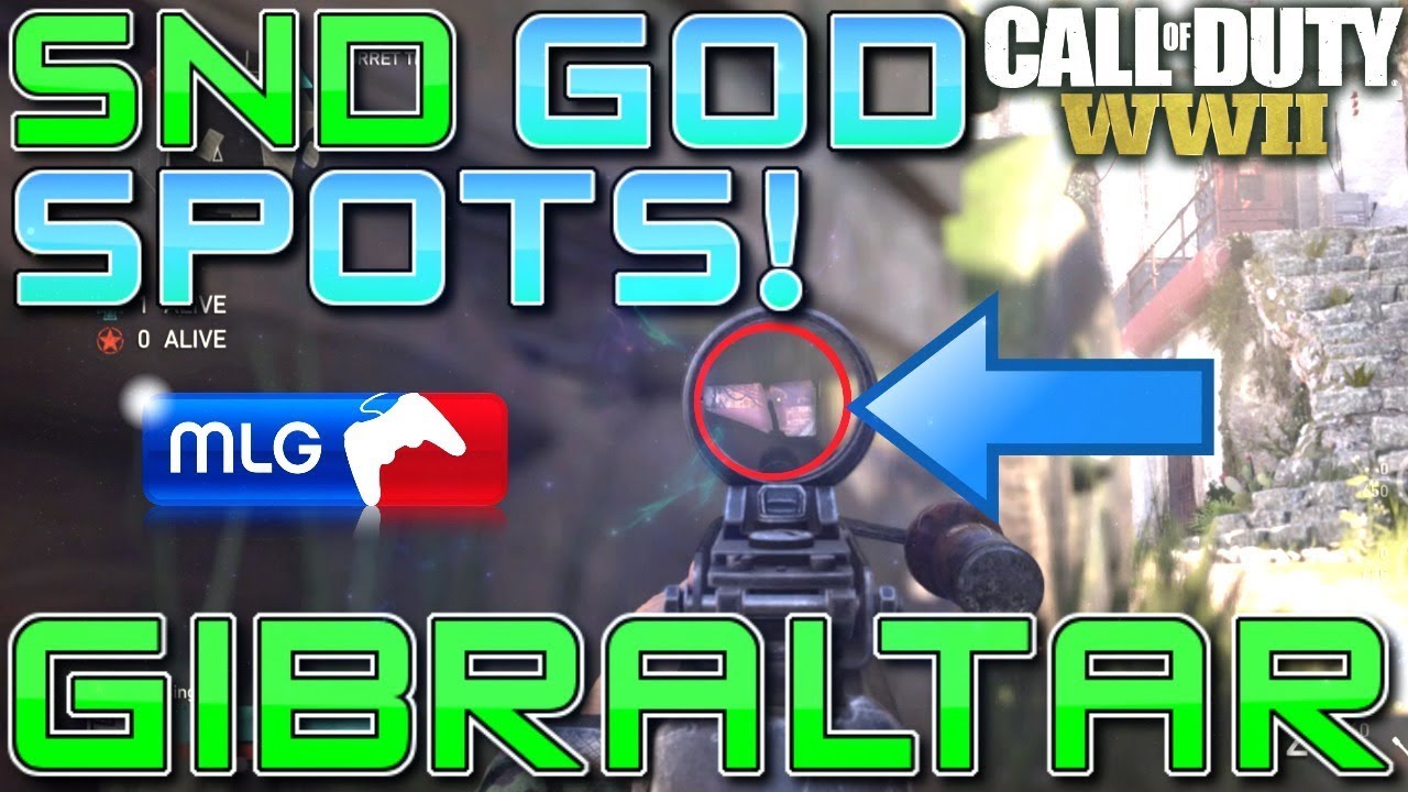 SND GOD SPOTS on GIBRALTAR! (COD WW2 Best Competitive Plant Spots) Call ...