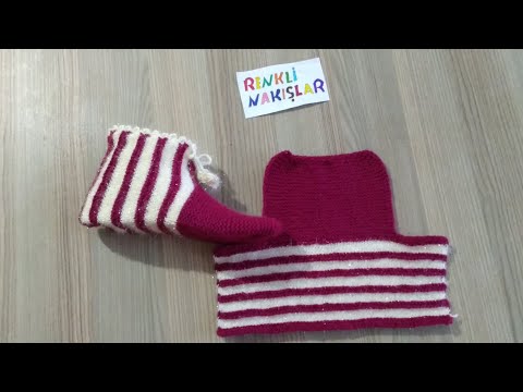 İki şişle örülen çok kolay süper pot patik modeli/çeyizlik patik modeli