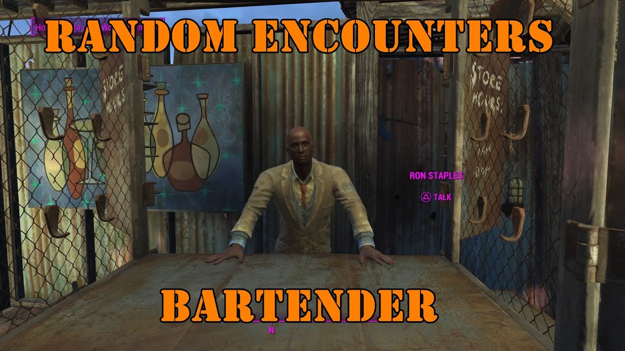 Fallout 4: Random Encounters: Bartender - YouTube