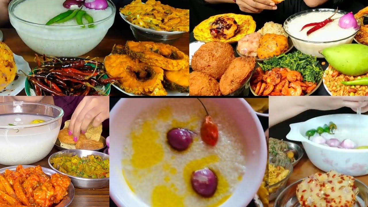 Eating Asmr_Water Rice[Pakhala Vaat,Panta vaat,Poita Vaat]💧🍚😋 With ...