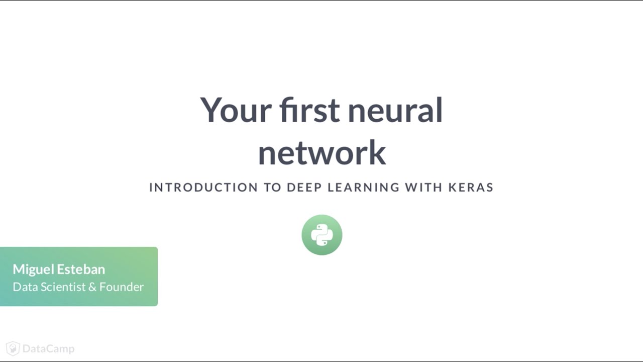 Python Tutorial Your First Neural Network Youtube