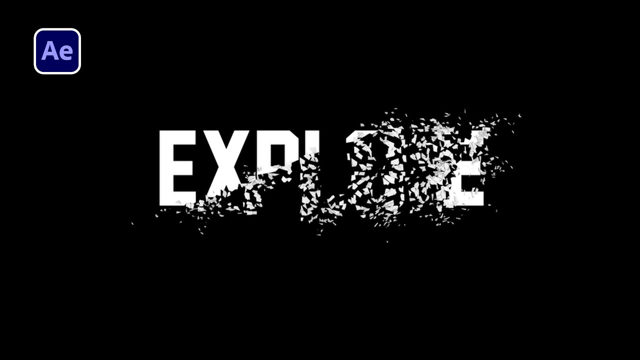 After Effects Tutorial: Shatter Text Effect in After Effects #aftereffects - YouTube