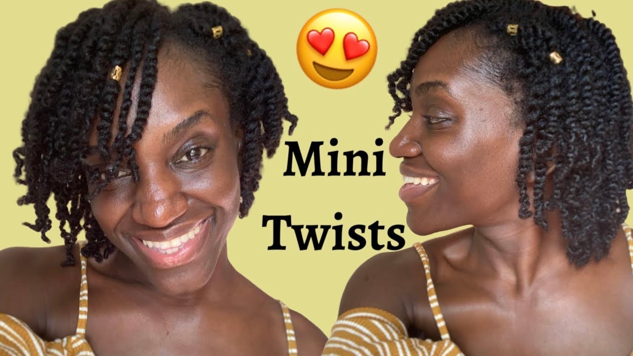 {EASY}MINI TWO STRAND TWIST | KINKY TWISTS LOOK ON 4C NATURAL HAIR ...
