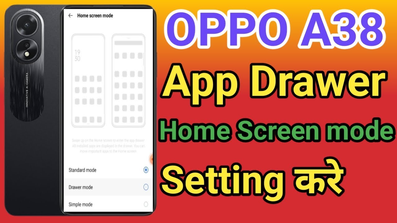 OPPO A38 home Screen Setting | How To Change Home Screen Mode inOPPO ...