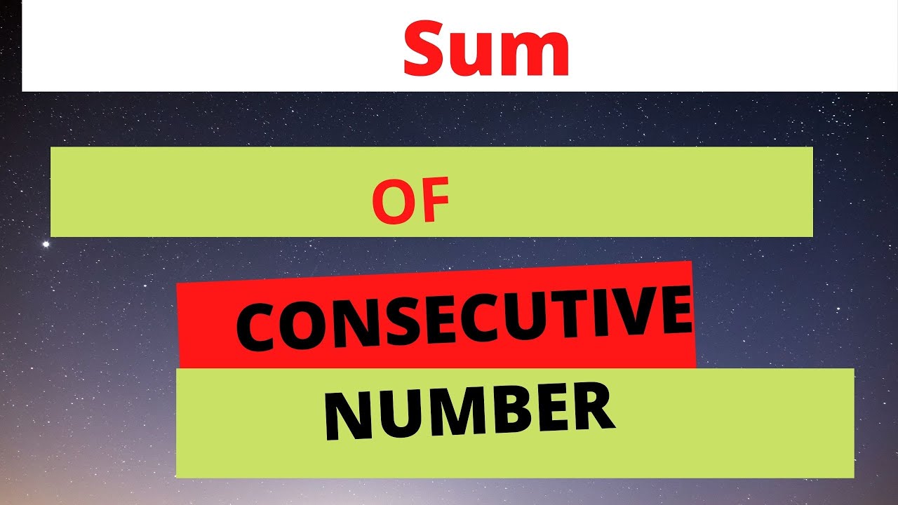 Sum of 5 consecutive number is 65,Then find the number?? - YouTube