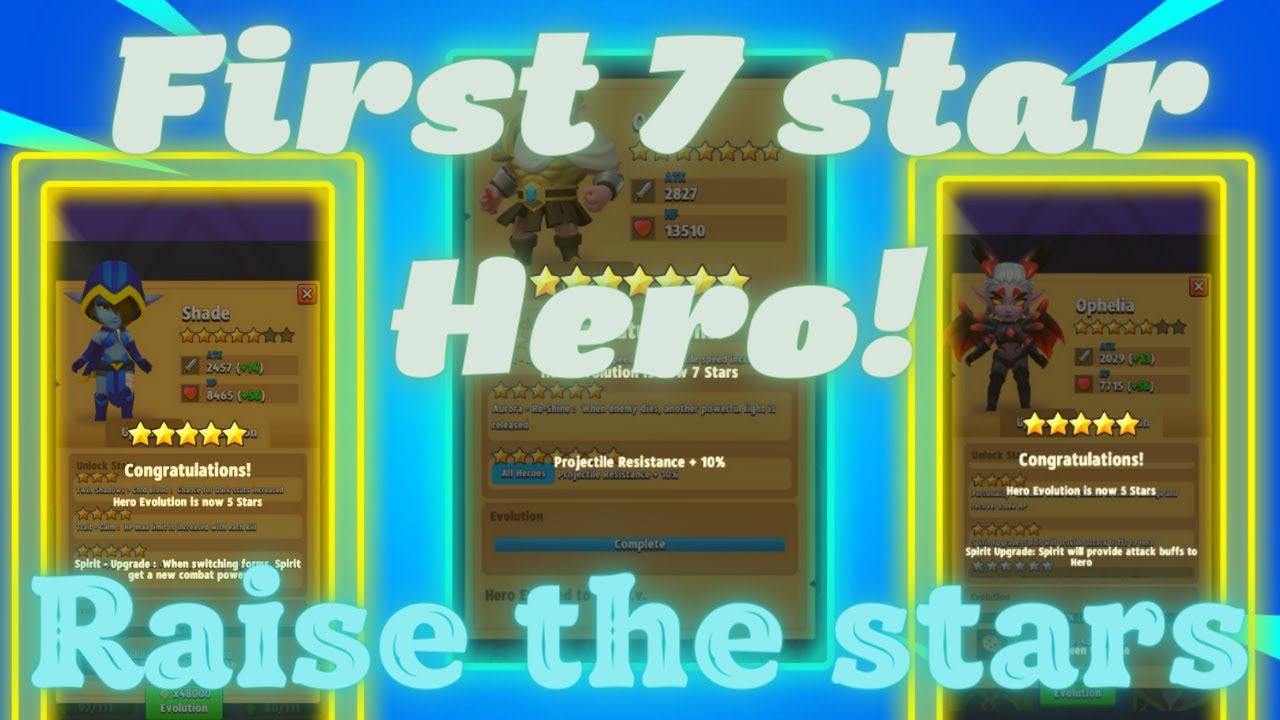 ARCHERO: FIRST 7 STAR HERO! Raise the Stars to the Heroes. - YouTube
