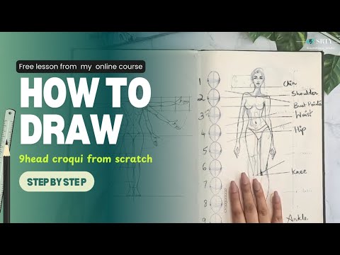 How to draw 9 head croquis #FashionIllustration #drawing #fashionart # ...