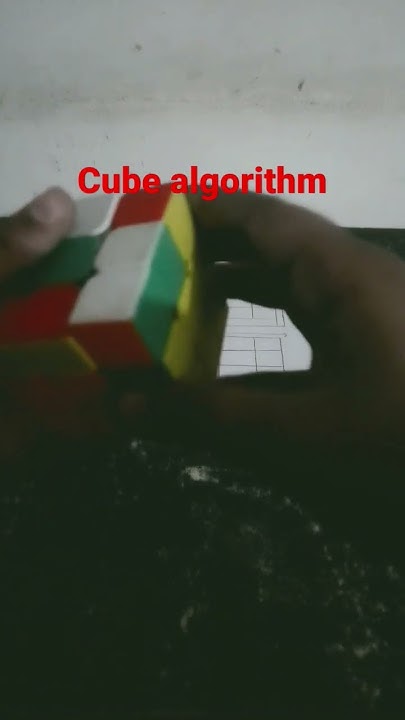 Cube algorithm - YouTube