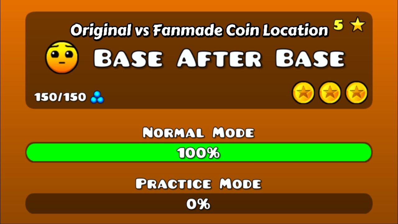 Base After Base Original Coin Location vs Fanmade Coin Location - YouTube