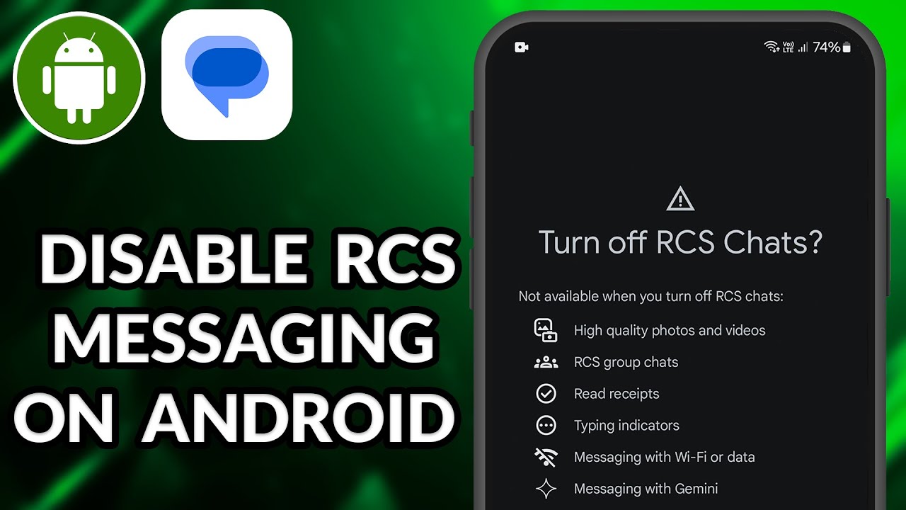How To Disable RCS Messaging On Android - YouTube