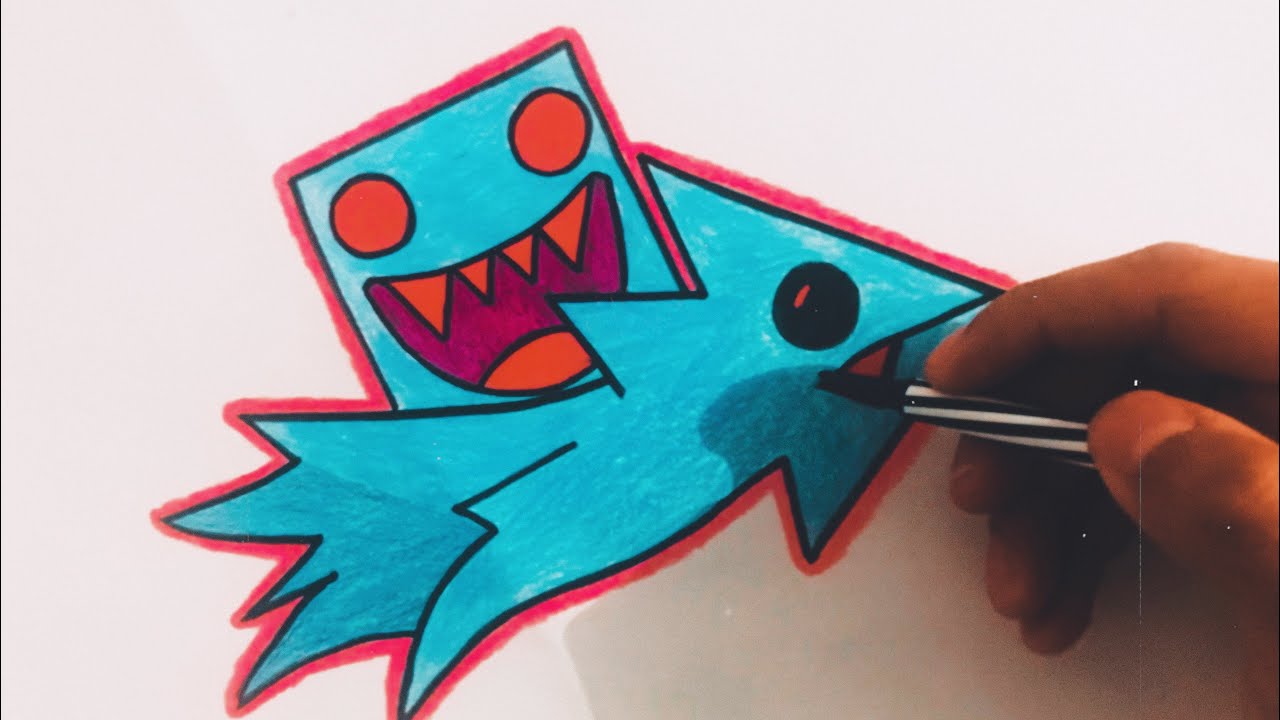 Como dibujar tus Iconos De GEOMETRY DASH / How to Draw your Geometry ...