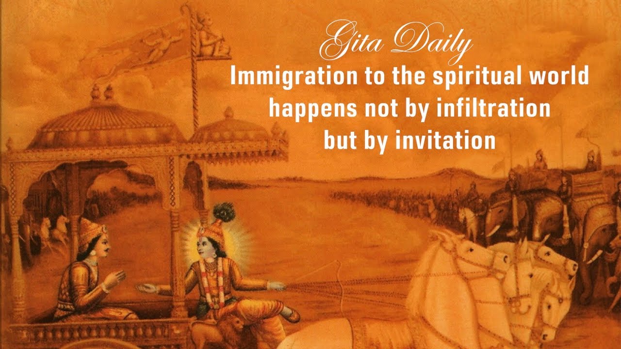 Immigration to the spiritual world happens not by infiltration but by ...