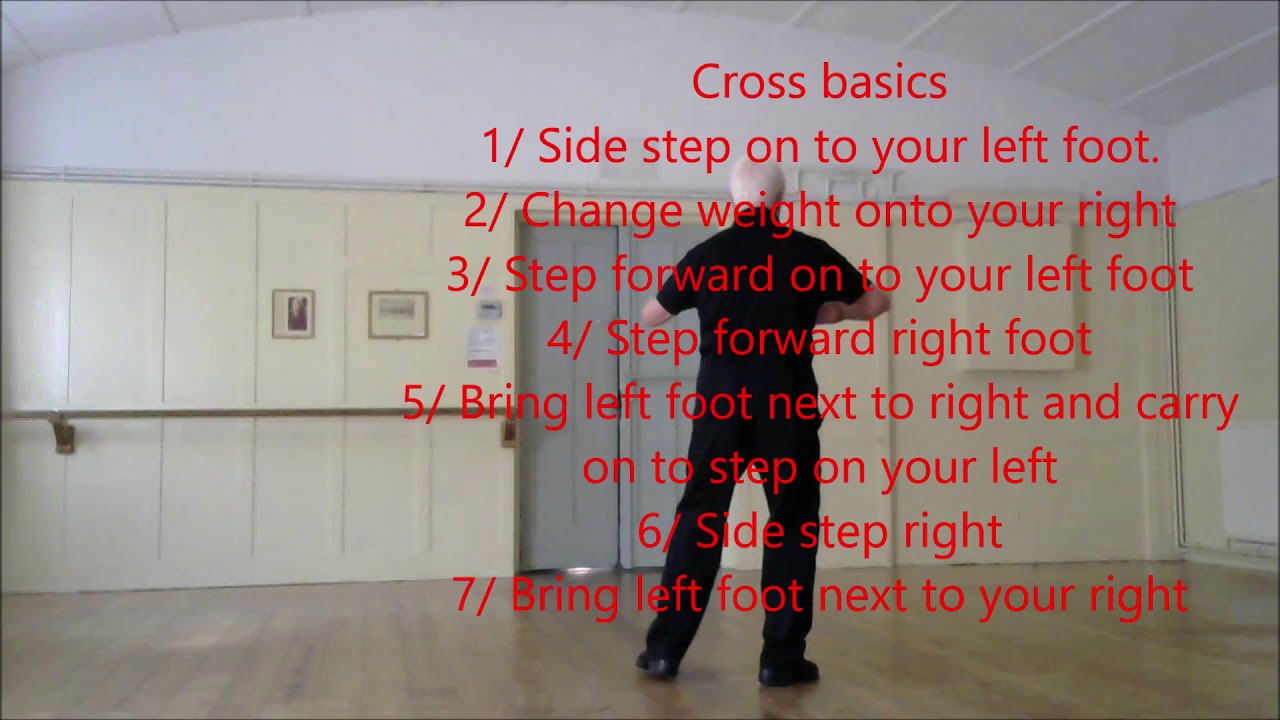 Tango cross basic leaders steps - YouTube
