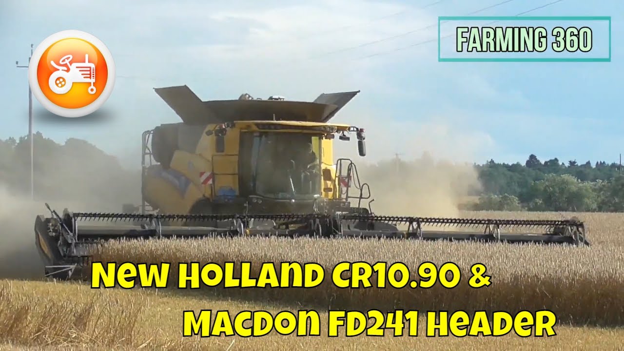 Combine Field Days 2021 | New Holland CR10.90 & MacDon FD241 header ...