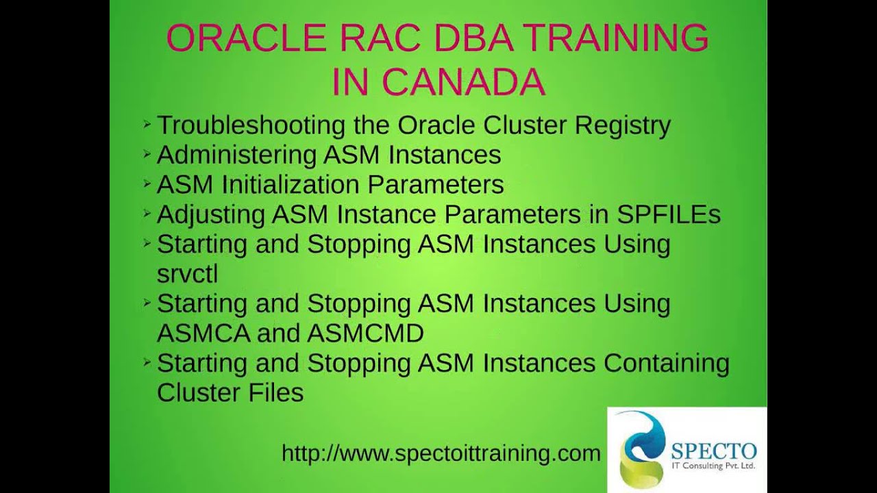 ORACLE RAC DBA ONLINE TRAINING IN INDIA - YouTube