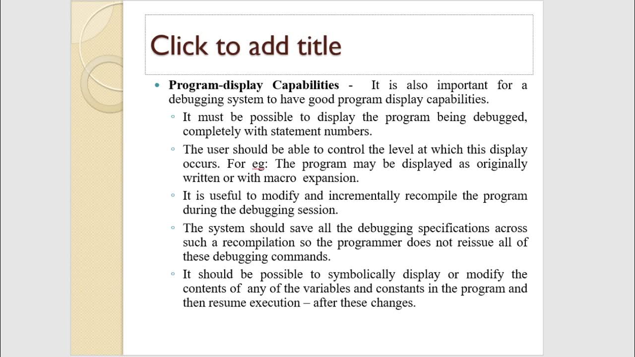 Interactive Debugging System - YouTube