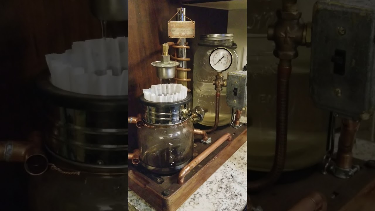 The new steampunk coffee maker I built - YouTube