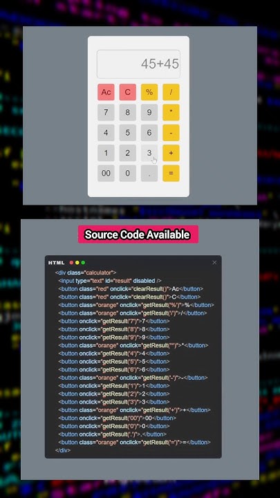 Calculator using HTML CSS JS html css javascript coding webdesign webdevelopment programming🌐💻 ...