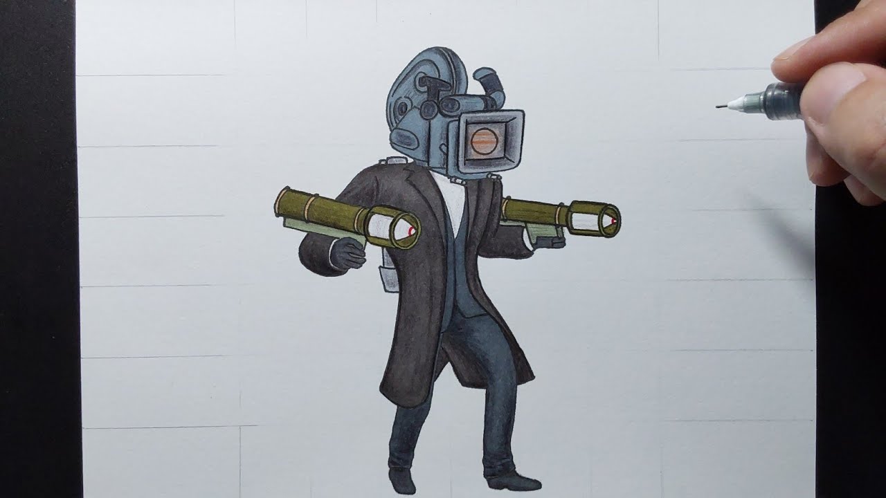 How to draw Large Cameraman in Skibidi Toilet 67 - YouTube