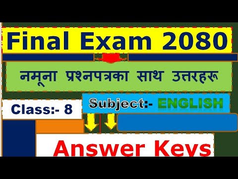 Class 8 English Model Question // Final Exam 2080 - YouTube