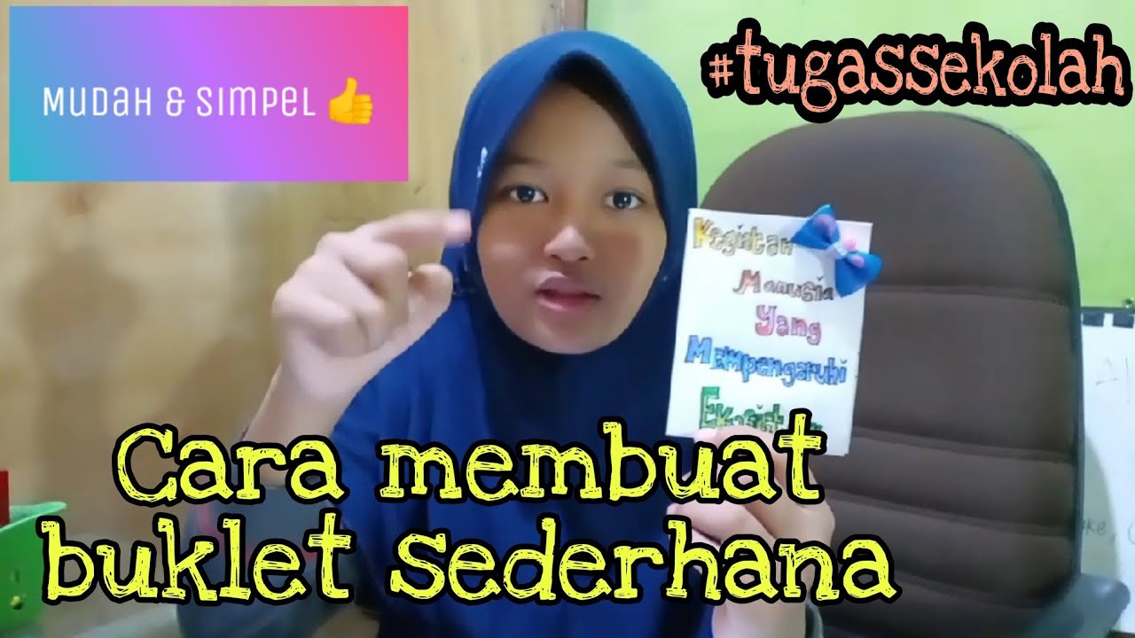 Cara membuat buklet sederhana | buklet kegiatan manusia yang ...