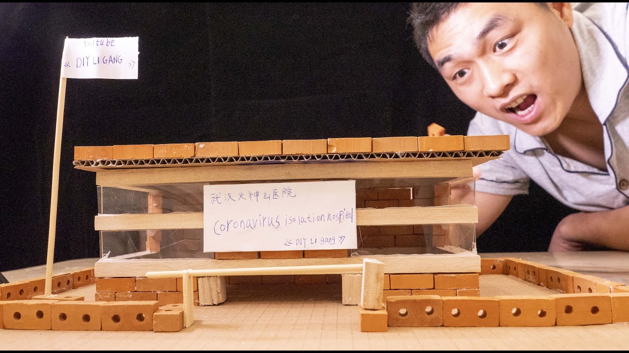 DIY Mini hospital with Mini Bricks - Bricklaying Model - YouTube
