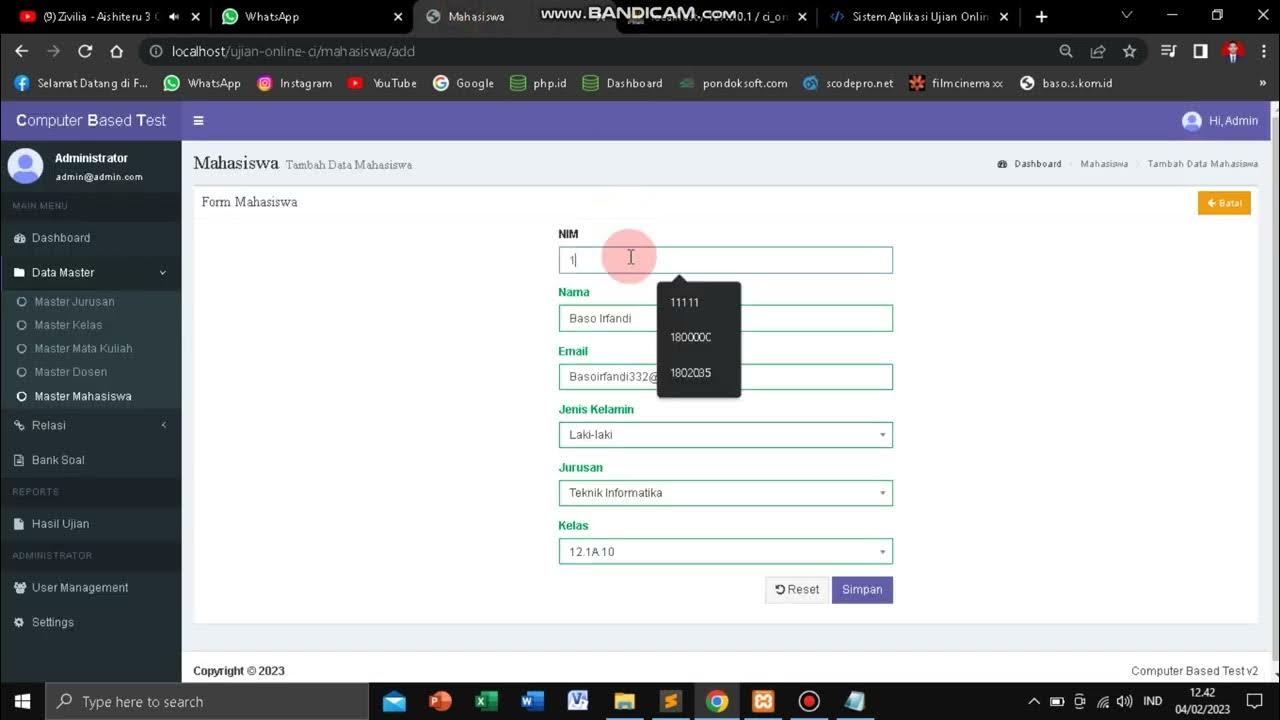 Aplikasi Sistem Informasi Ujian Online Berbasis Web - YouTube