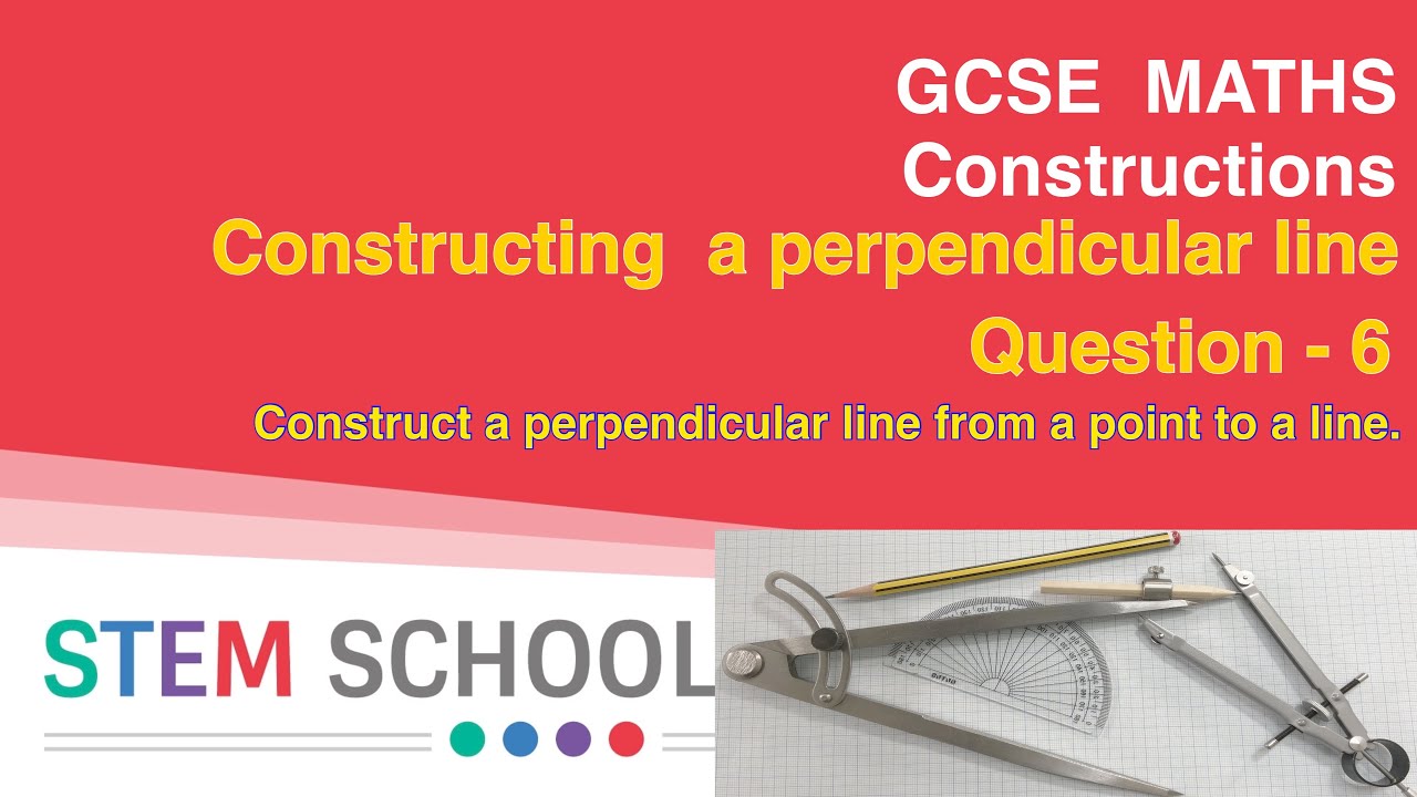 GCSE MATHS - Construction a perpendicular line from a point to a line ...