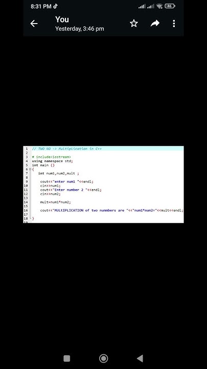 C++ Multiplication of Two Numbers easy Code - YouTube