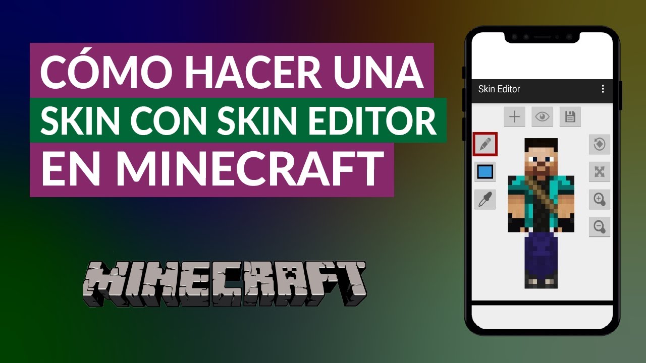 Cómo Hacer o Crear una Skin con Skin Editor en Minecraft - YouTube