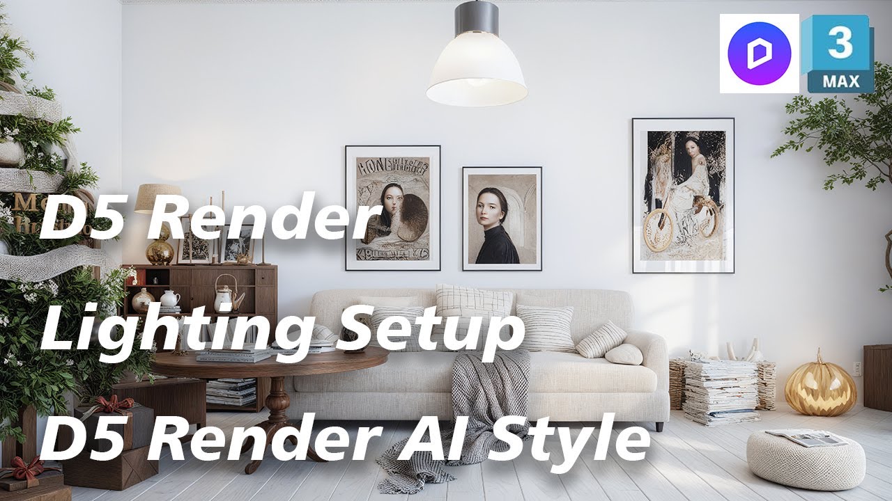 D5 Render Lighting Setup & Material Adjustments | Living Room ...