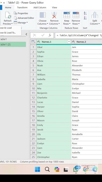 Split Name Without Spaces In Excel Splitnames Vikaljain Youtube