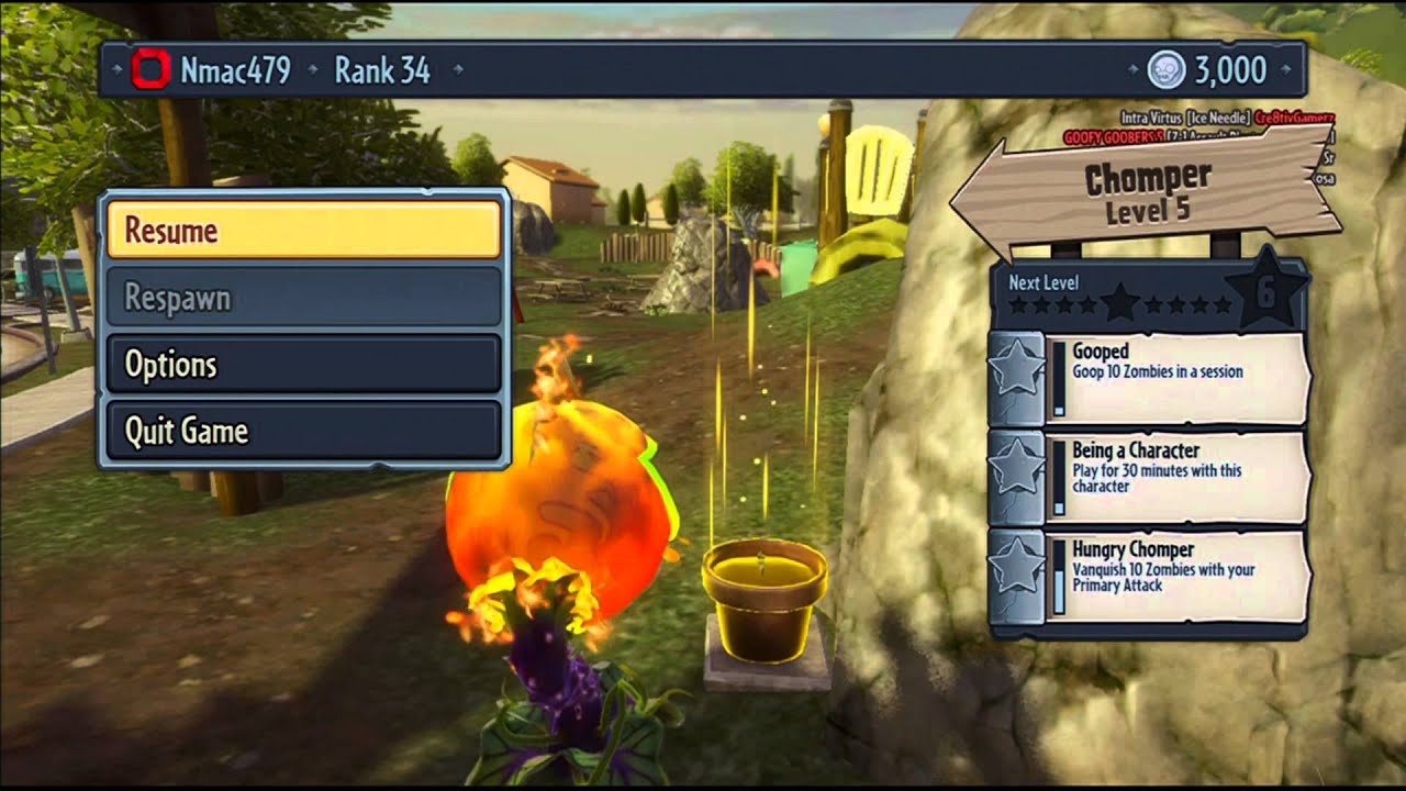 PvZ Garden Warfare: Fire Chomper Unlock with Alternate Abilities - YouTube