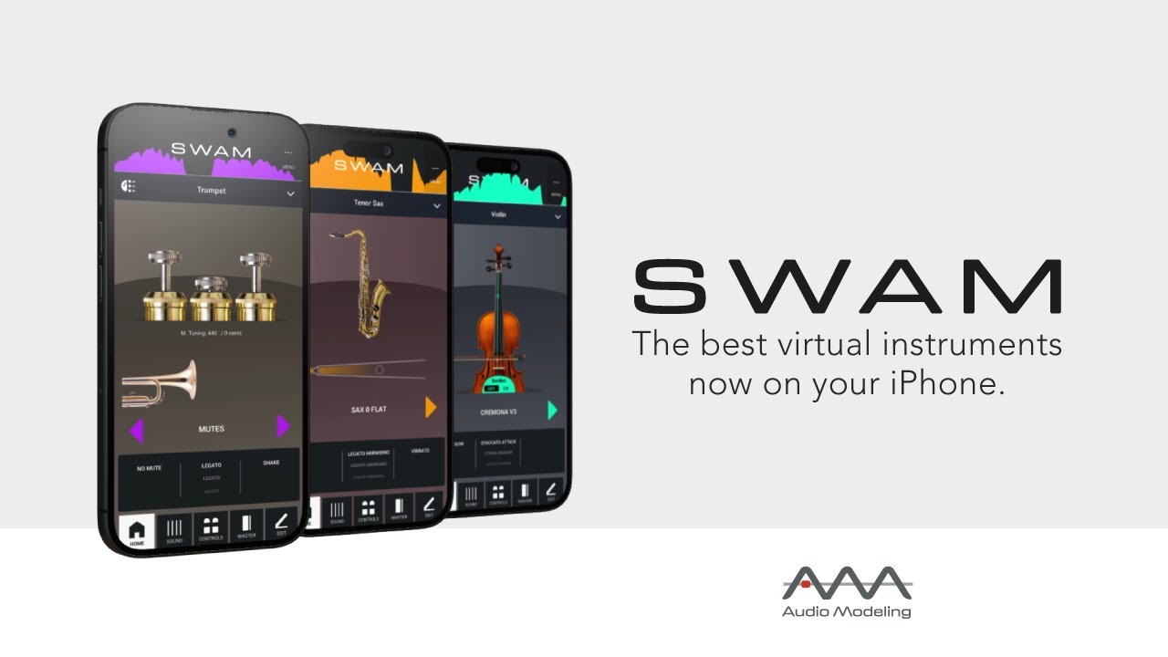 SWAM instruments lands on iPhone - YouTube