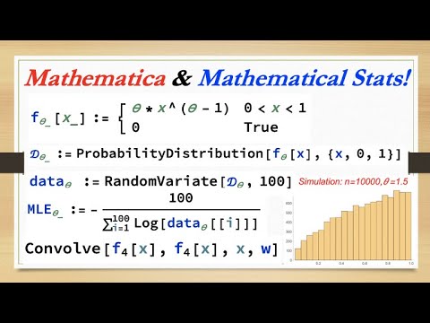 Mathematica is so POWERFUL! f(θ)=θx^(θ-1) (Estimators for θ ...