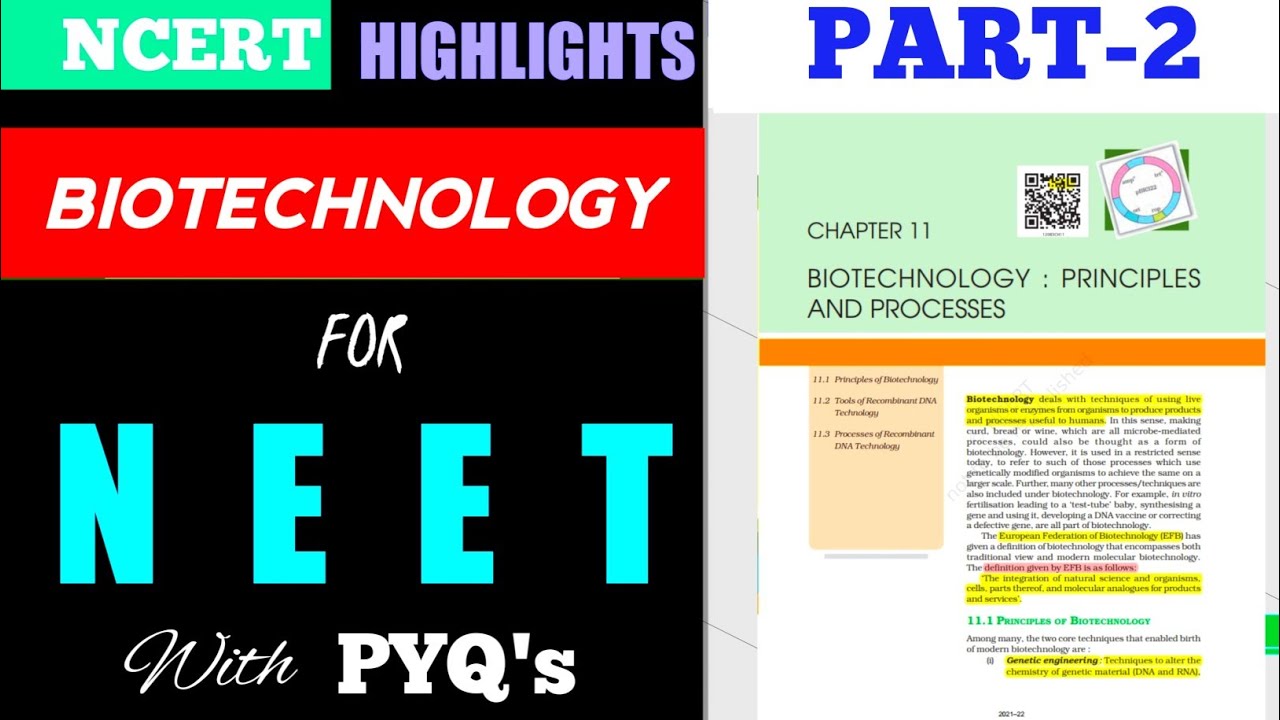 Biotechnology class 12 NCERT Highlights | biotechnology class 12 one ...