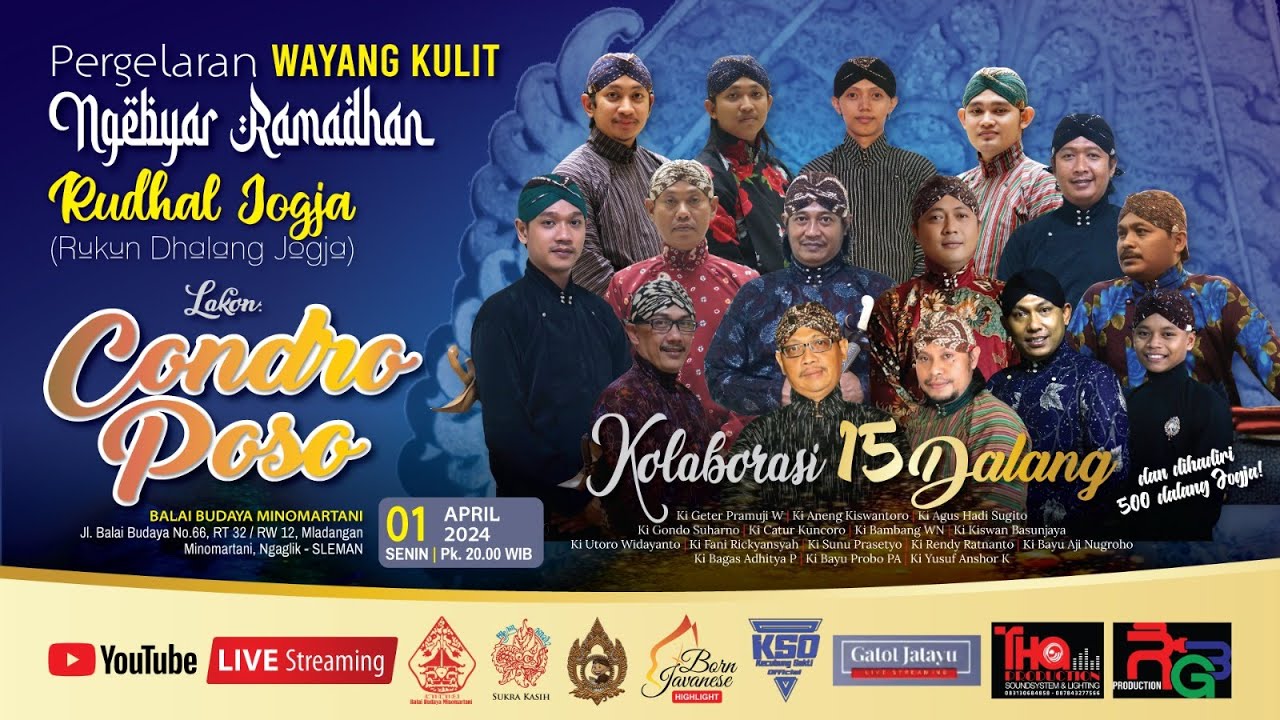 🔴 PERGELARAN WAYANG KULIT KOLABORASI 15 DALANG JOGJA, RUDHAL JOGJA ...