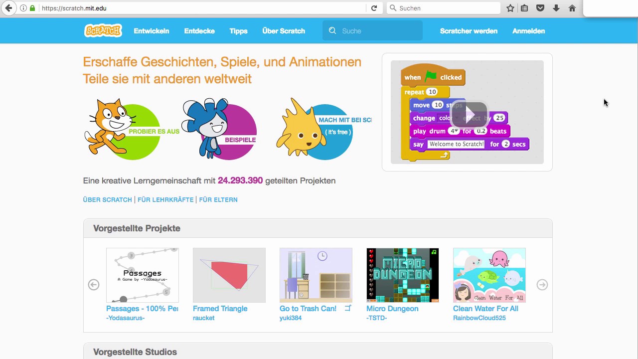scratch – Registierung [Schüler] - YouTube