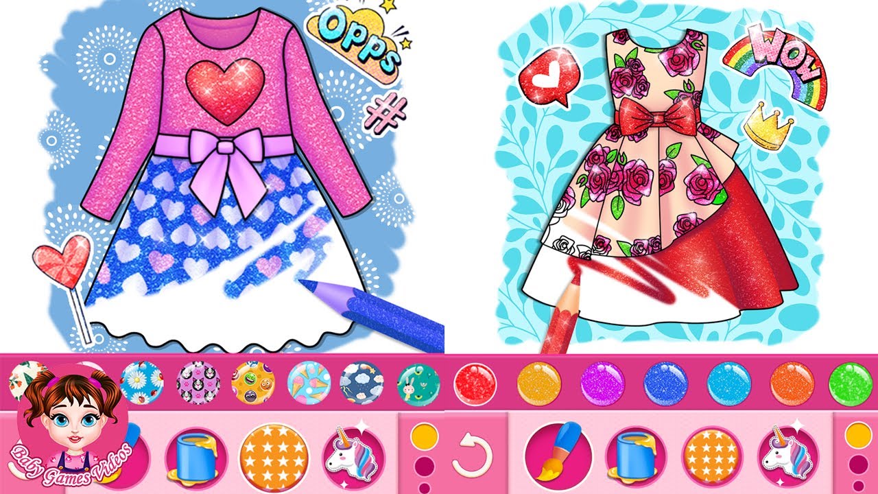 Princess Glitter Coloring - Fun Games For Kids - Baby Games Videos ...
