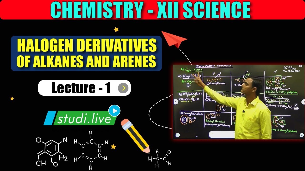 Class 12 Chemistry || Halogen derivatives of alkanes and arenes || Lecture - 1 || Maharashtra ...