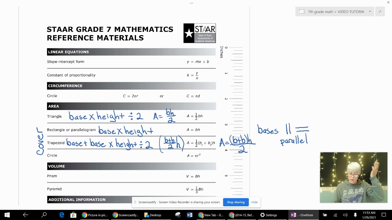 Formula Chart 7th grade - YouTube