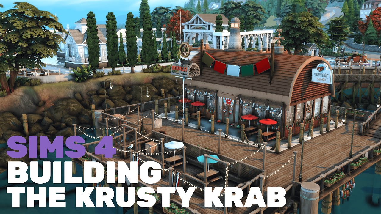 Building the Krusty Krab (NO CC) - SpongeBob SquarePants Sims 4 - YouTube